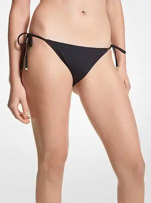 Michael Kors Stretch Nylon Bikini Bottom - Black
