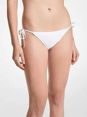 Michael Kors Stretch Nylon Bikini Bottom - White