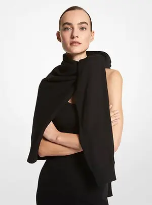 Michael Kors Cashmere Sweater Scarf Black