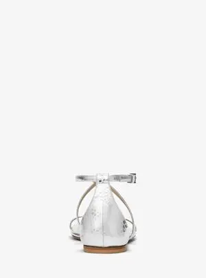 Michael Kors Polly Leather Sandal - Silver