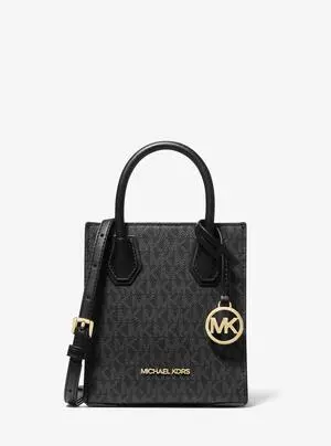 Michael Kors Mercer Extra-small Logo And Leather Crossbody Bag