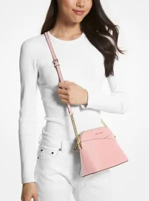 Michael Kors Jet Set Travel Medium Dome Crossbody Bag In Pink 73