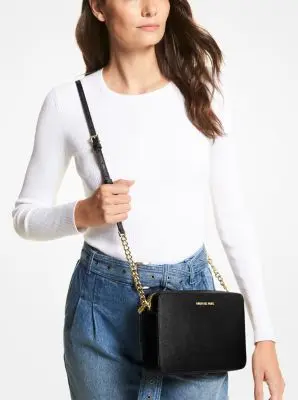 Michael Kors Jet Set Large Saffiano Leather Crossbody Bag
