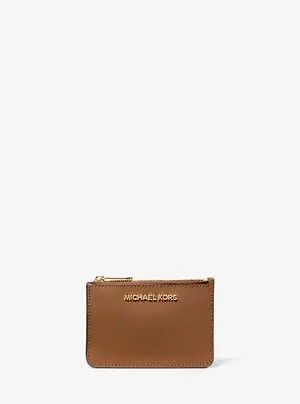 Michael Kors Jet Set Travel Small Saffiano Leather Coin Pouch - Brown