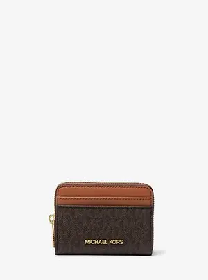 Michael Kors Jet Set Travel Medium Logo Zip-around Card Case - Brown