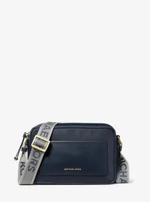 Michael Kors Jet Set Large Nylon Gabardine Crossbody Bag - Blue