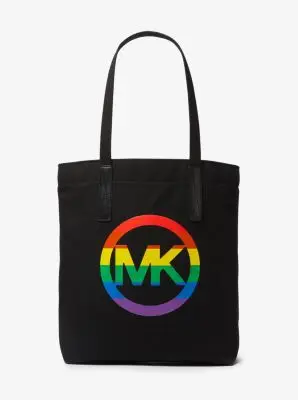 Michael Kors Pride Rainbow Logo Cotton Tote - Black