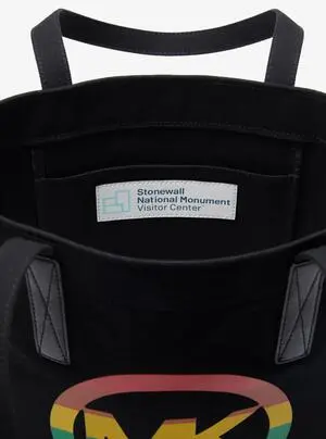 Michael Kors Pride Rainbow Logo Cotton Tote Bag - Black