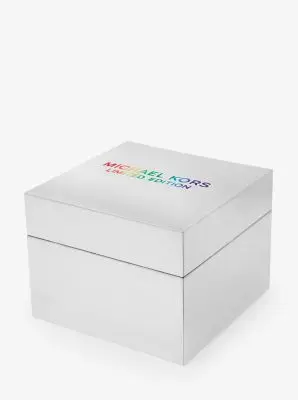 Michael Kors Pride Limited-edition Oversized Raquel Rainbow Pavé -tone Watch