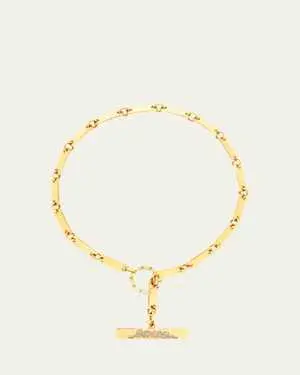 AUDREY C. JEWELS Love Charm Toggle Necklace - Gold