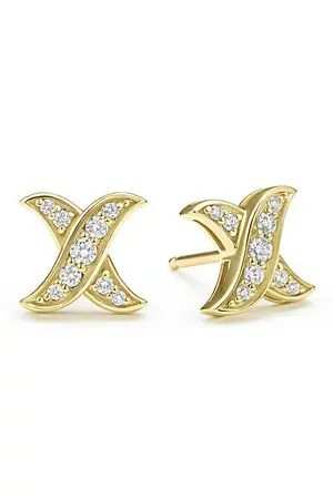 Lagos 18k And Diamond Stud Earrings - Gold