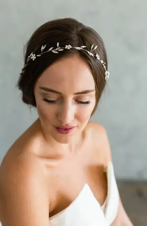 Brides & Hairpins Galatea Halo With Crystals - Gold