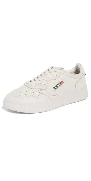 AUTRY Medalist Low Leather Sneakers - White/white