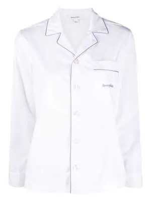 SPORTY & RICH Chest-pocket Cotton Pyjama Top