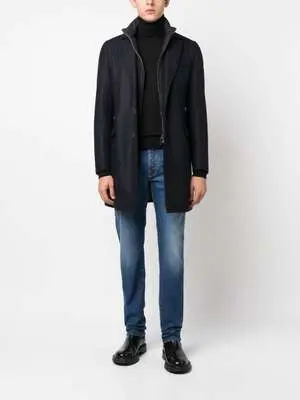 Herno Hybrid High-neck Single-breasted Coat