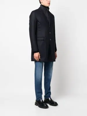 Herno Hybrid High-neck Single-breasted Coat