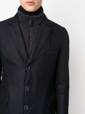 Herno Hybrid High-neck Single-breasted Coat