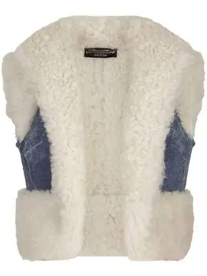 Dolce & Gabbana Denim Cropped Gilet - Blue