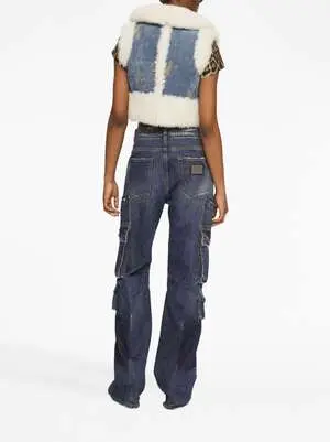 Dolce & Gabbana Denim Cropped Gilet