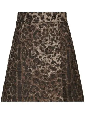 Dolce & Gabbana Leopard-print High-waisted Mini Skirt