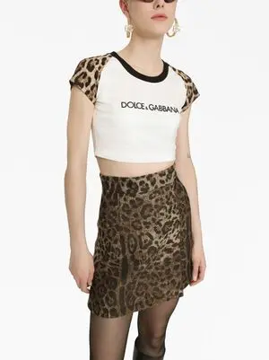 Dolce & Gabbana Leopard-print High-waisted Mini Skirt
