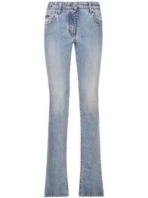 Dolce & Gabbana Logo-patch Bootcut Jeans