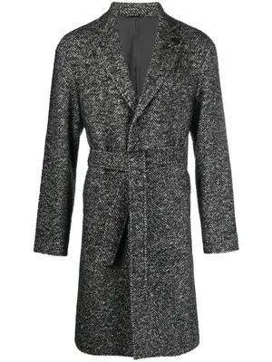 LARDINI Single-breasted Belted Coat
