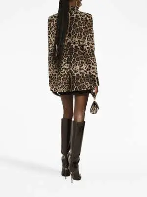 Dolce & Gabbana Leopard-print Double-breasted Blazer