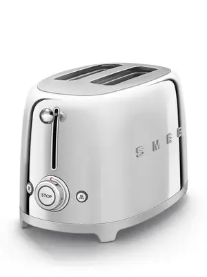 SMEG Logo-plaque Stainless-steel Toaster - Silver