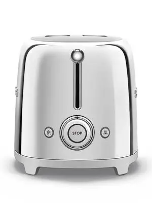 SMEG Logo-plaque Stainless-steel Toaster - Silver