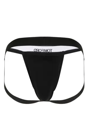 TOM FORD Logo-waistband Briefs - Black
