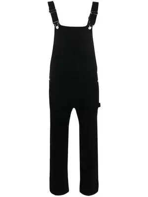 BARRIE Cotton-cashmere Denim Dungarees - Black