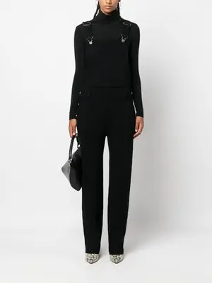 BARRIE Cotton-cashmere Denim Dungarees - Black