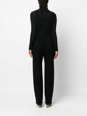 BARRIE Cotton-cashmere Denim Dungarees - Black