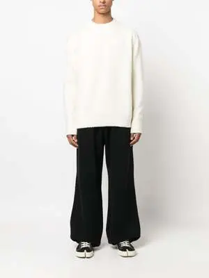 OAMC Logo Intarsia-knit Wool Jumper - White