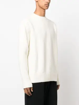 OAMC Logo Intarsia-knit Wool Jumper - White