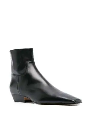 Khaite Marfa 30mm Leather Ankle Boots