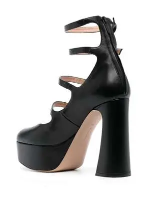 GIANVITO ROSSI Almond-toe Leather Pumps