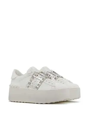 Valentino Garavani Rockstud Untitled Flatform Sneakers - White