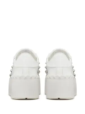 Valentino Garavani Rockstud Untitled Flatform Sneakers - White
