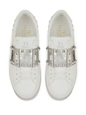 Valentino Garavani Rockstud Untitled Flatform Sneakers - White