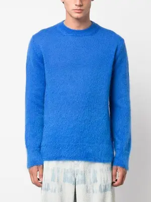 Off-White Arrows Logo-intarsia Jumper - Blue