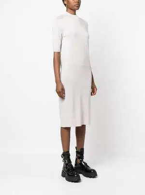 Calvin Klein Ribbed-knit Wool Midi Dress