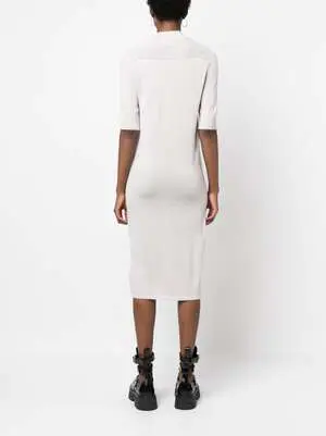 Calvin Klein Ribbed-knit Wool Midi Dress