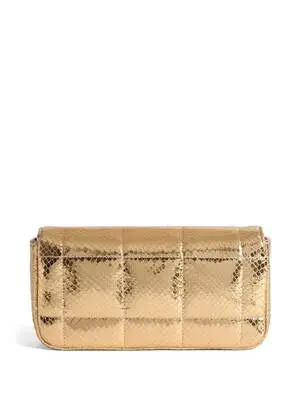 Dsquared2 Logo-plaque Metallic Leather Clutch