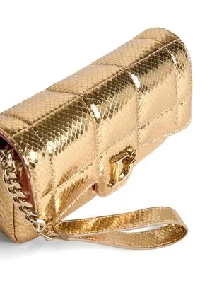 Dsquared2 Logo-plaque Metallic Leather Clutch
