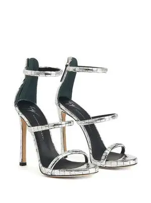 GIUSEPPE ZANOTTI 120mm Harmony Sandals - Silver