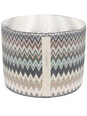 Missoni Stripe-pattern Foot Stool - Blue