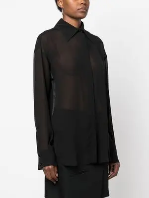 GENNY Semi-sheer Silk Shirt