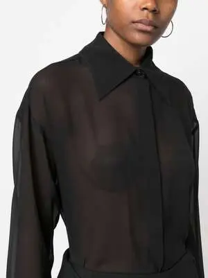 GENNY Semi-sheer Silk Shirt